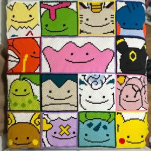 Ditto Pokémon Blanket Pattern - Más Geeky Knotz